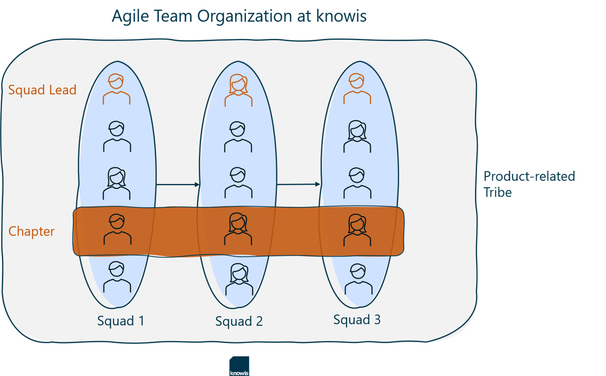 Agile Team Organization Based on the Tribe Model at knowis